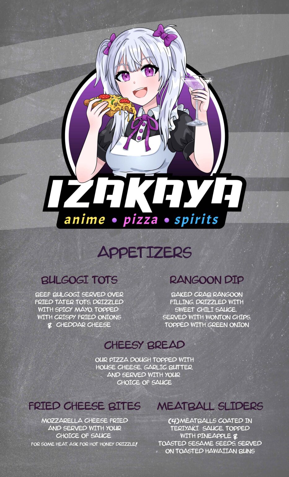 Food Menu - Anime Bar & Restaurant - Izakaya